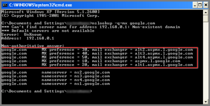 how to check domain mx record?